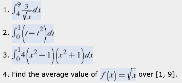 Fundamental Theorem Of Calculus Worksheet